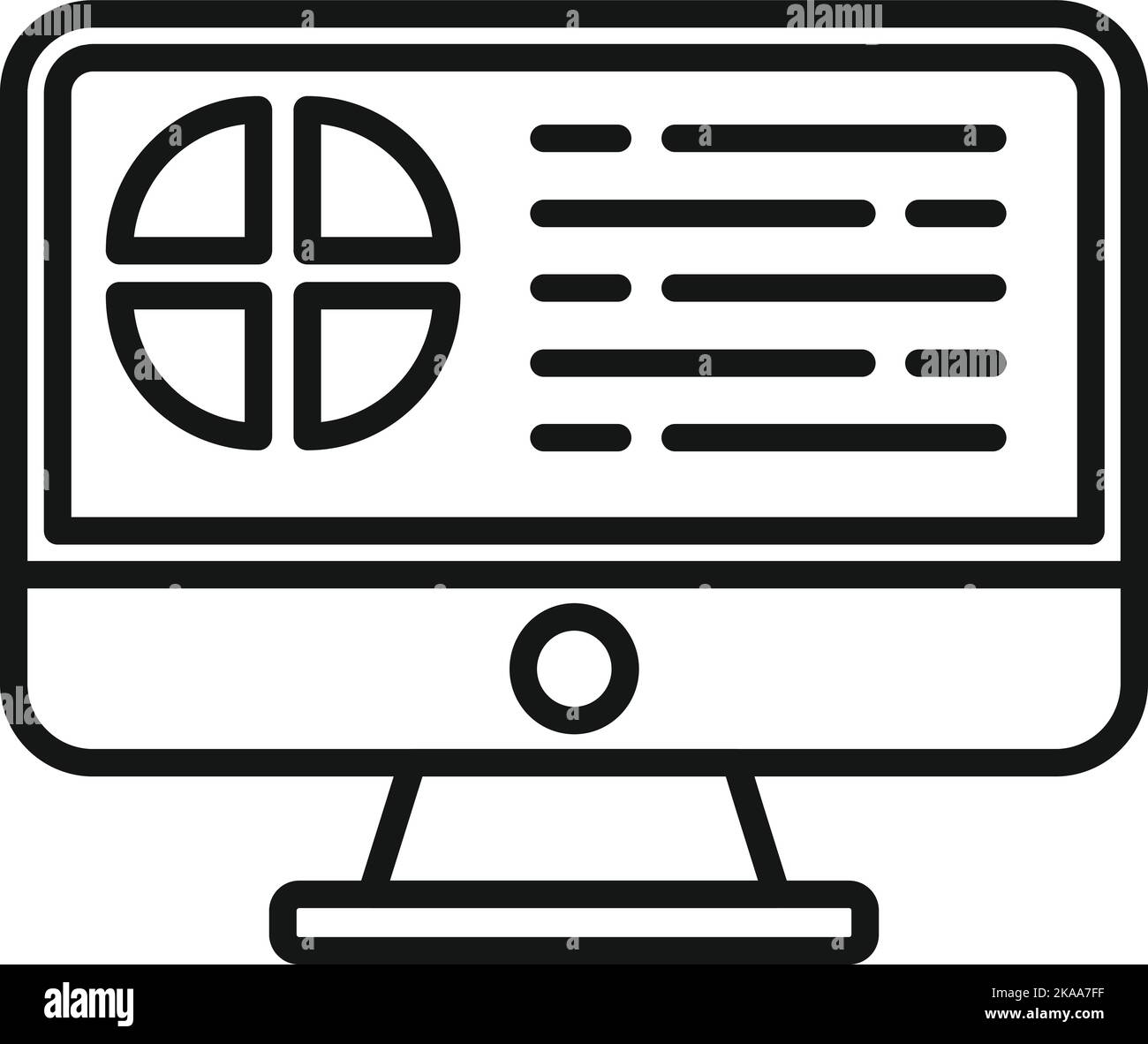 Market segmentation icon outline vector. Segment target. Chart share ...