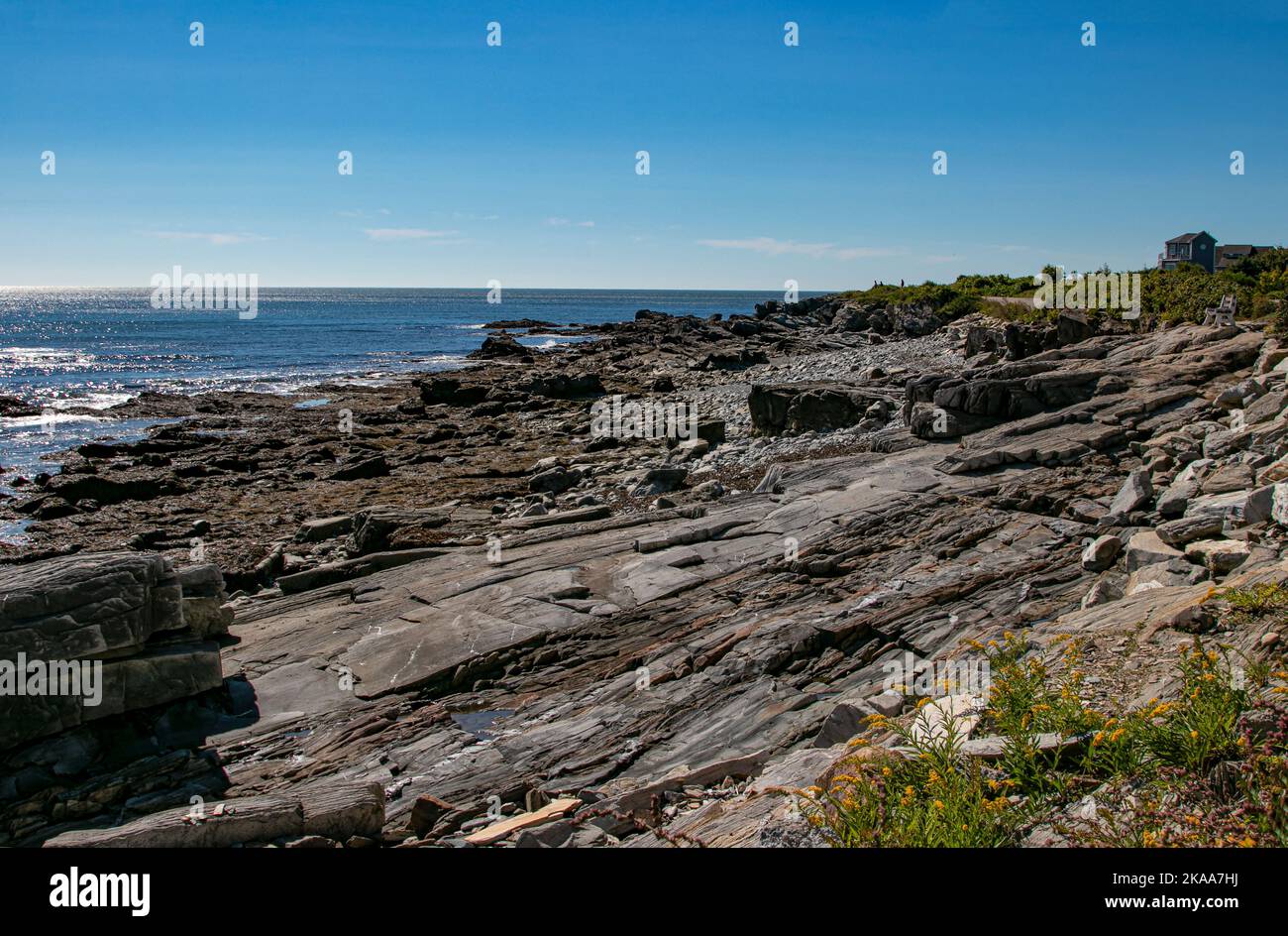 The stunning coastal views of outer Portland Harbor, Maine from Peaks ...
