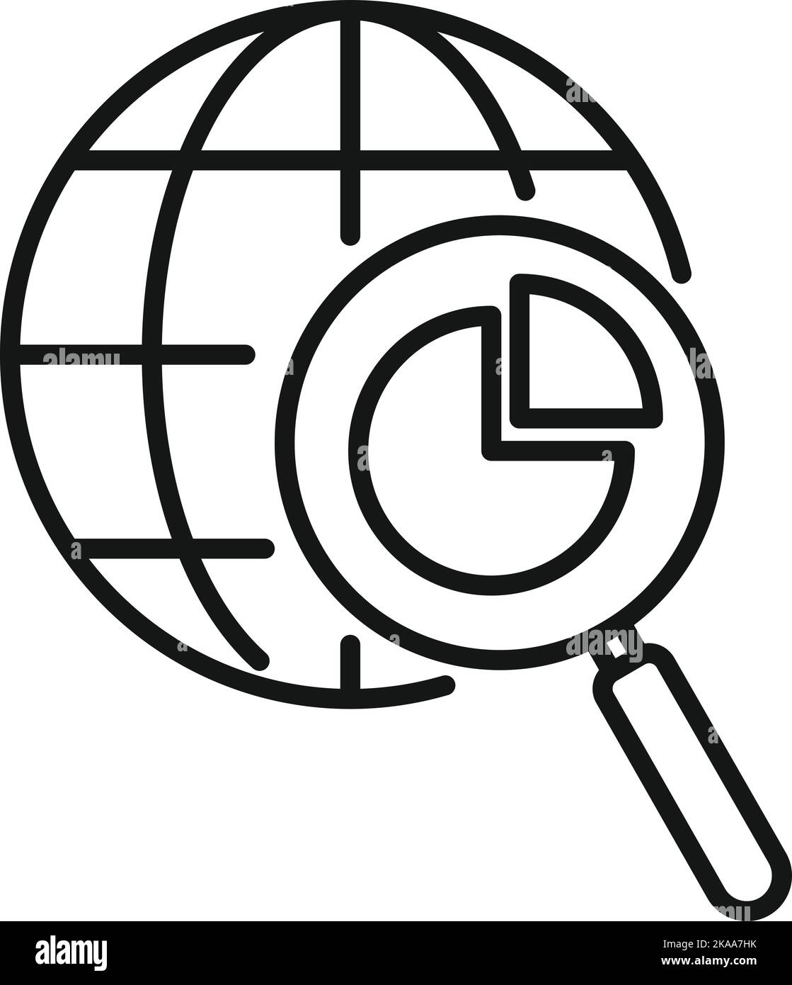 Global market icon outline vector. Target segment. Business share Stock ...