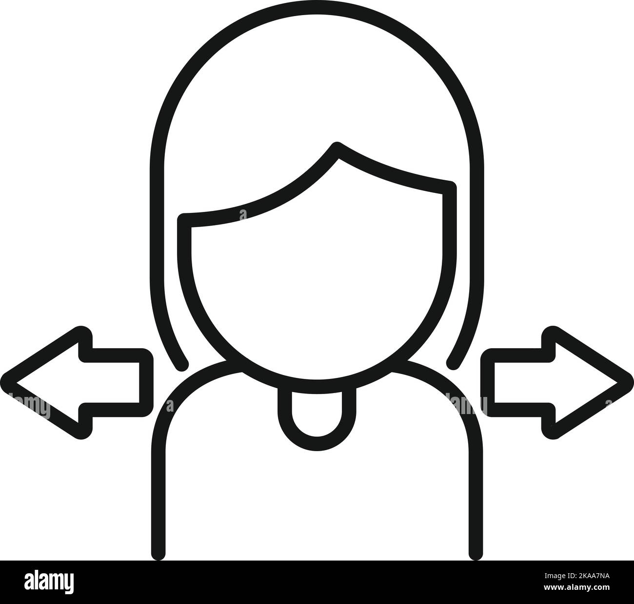 Girl market share icon outline vector. Segment chart. Business lead ...