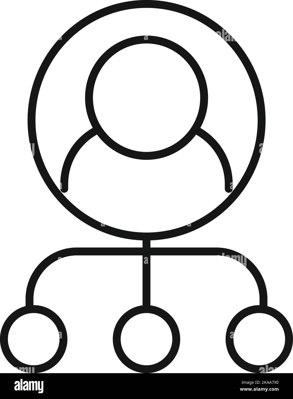 Man segment market icon outline vector. Target customer. Business share ...