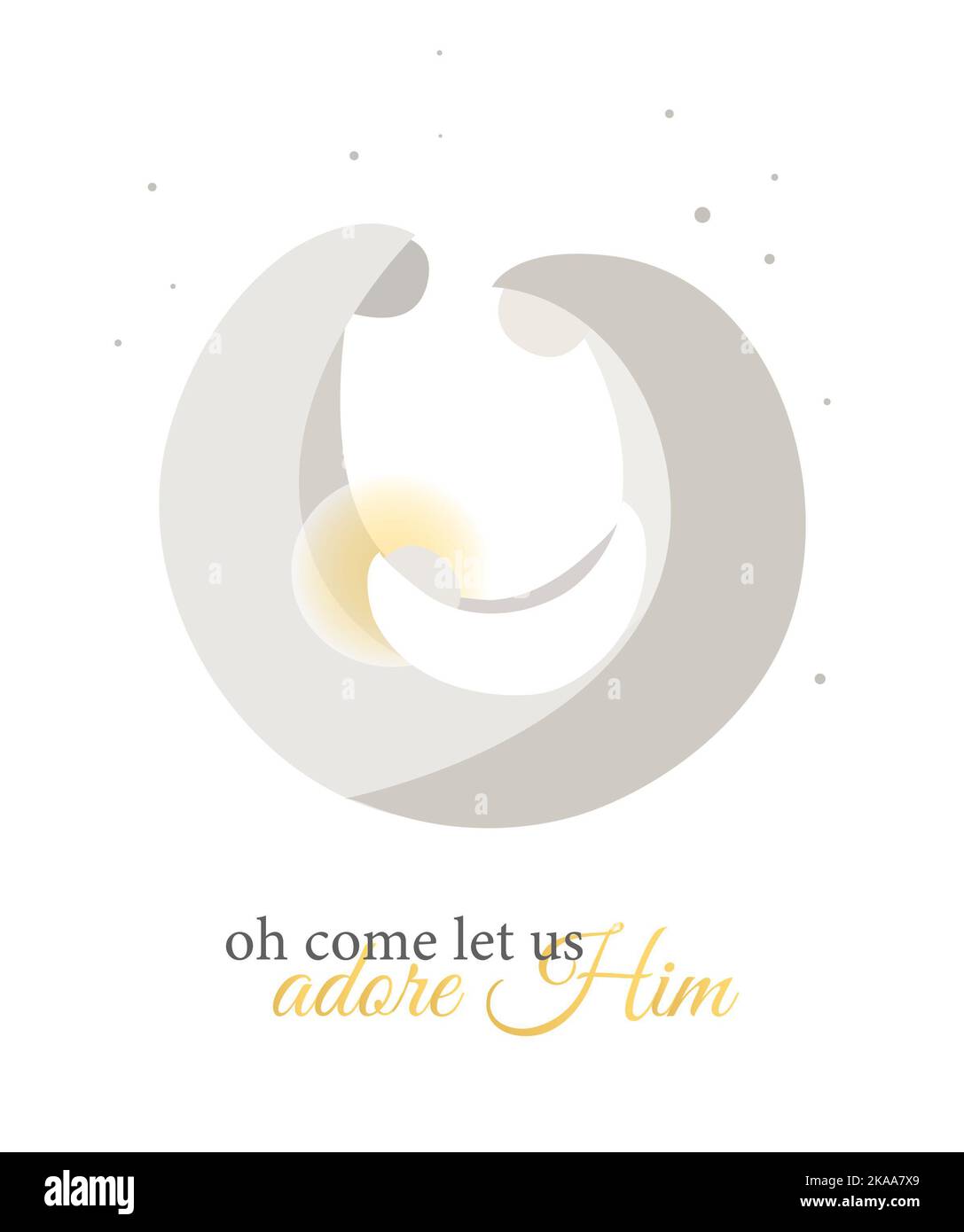 Birth of Christ. Baby Jesus in the manger. Holy Family. Star of ...