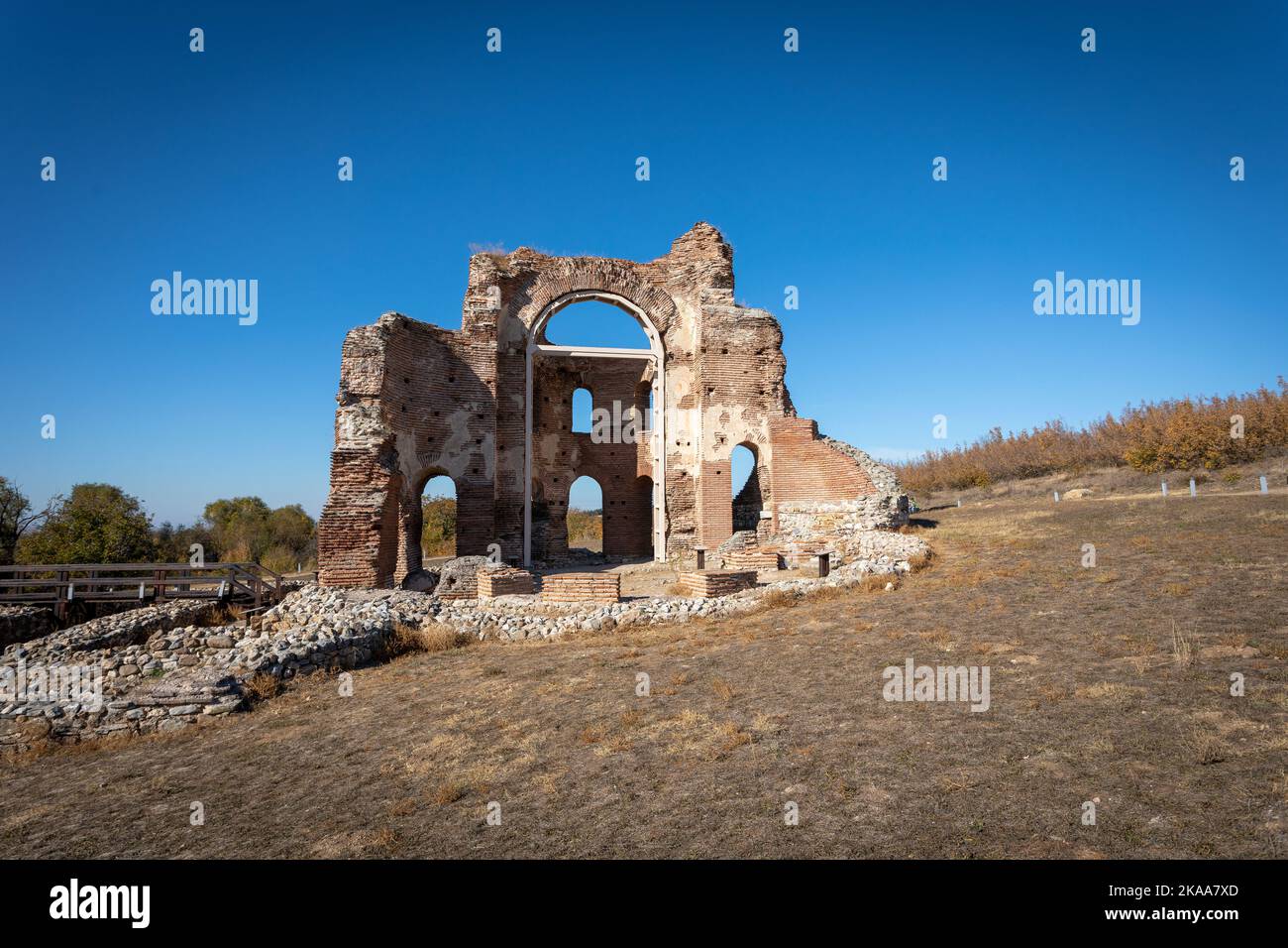 The Red church is historical object near Perushtitsa town in Bulgaria ...