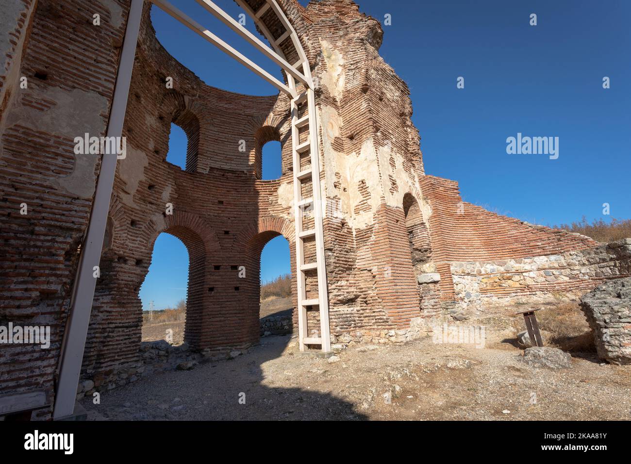 The Red church is historical object near Perushtitsa town in Bulgaria ...