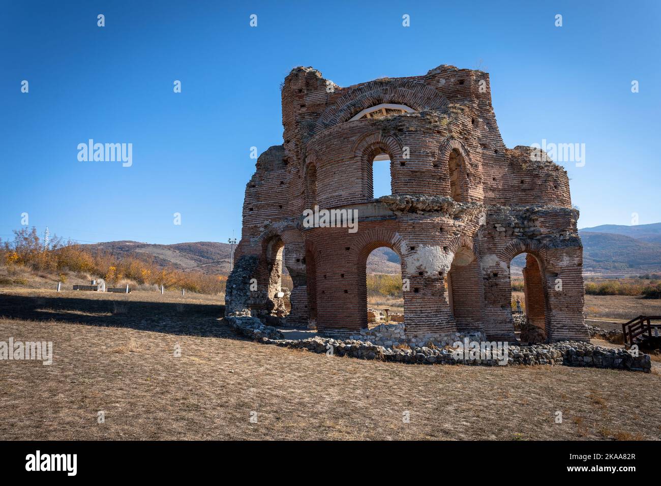 The Red church is historical object near Perushtitsa town in Bulgaria ...