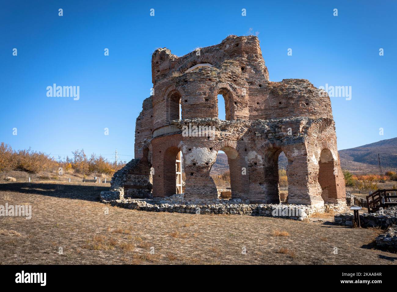 The Red church is historical object near Perushtitsa town in Bulgaria ...