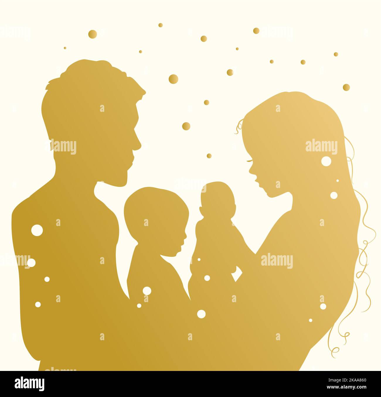 Father Mother And Baby Silhouette
