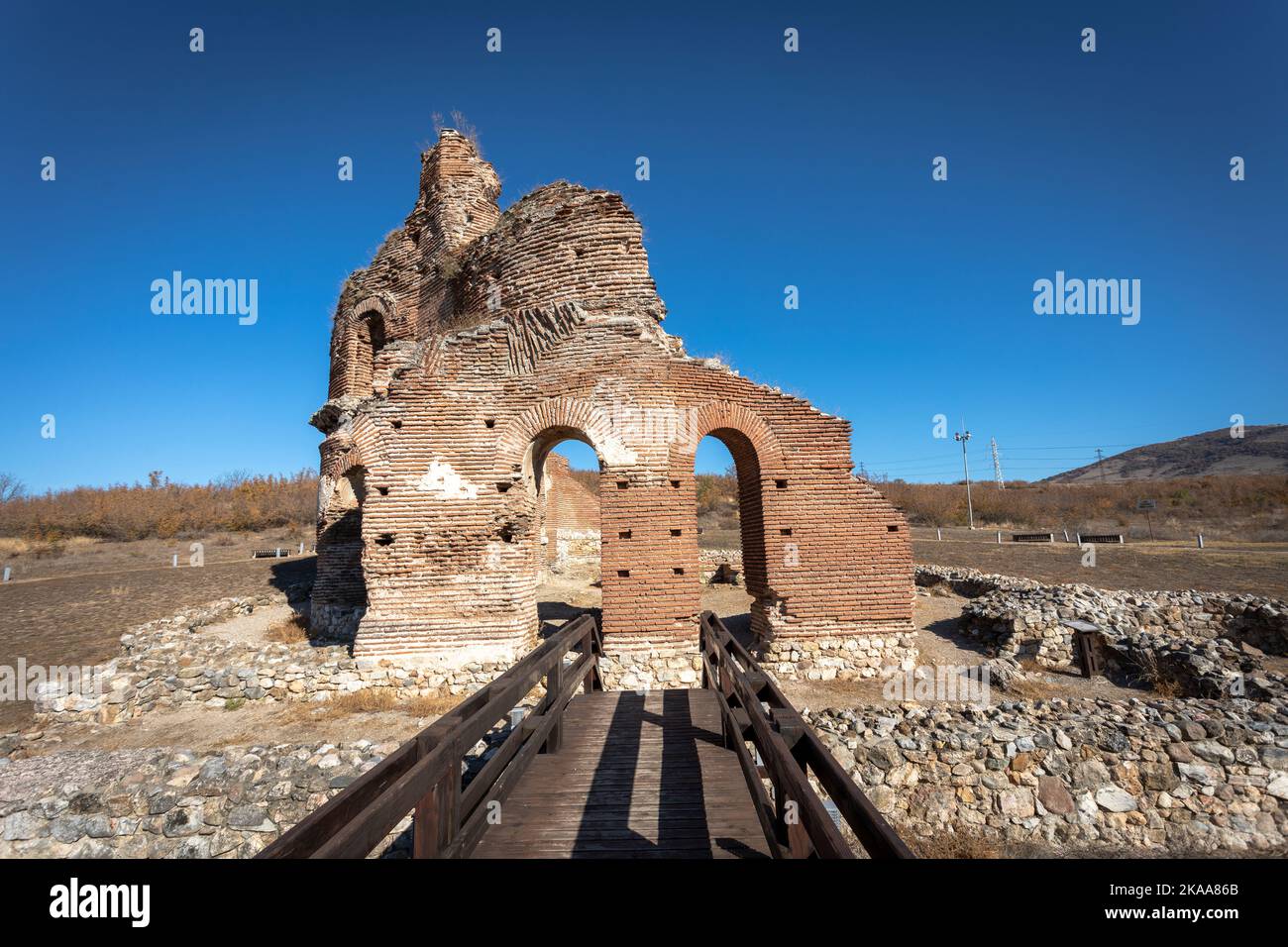 The Red church is historical object near Perushtitsa town in Bulgaria ...