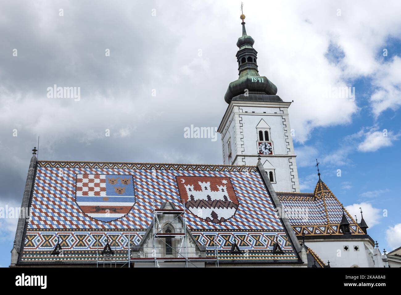 St Marks Church, St Marks Square, upper town, Gornji Grad, Zagreb ...