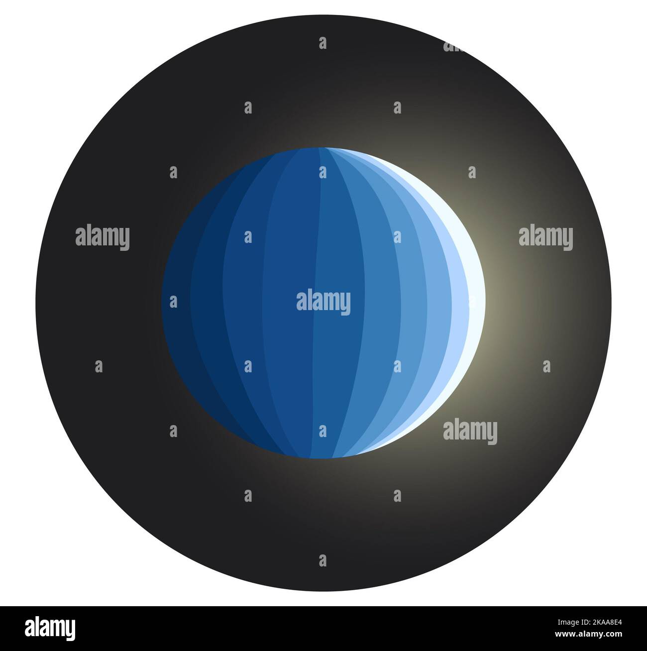 Neon sphere in dark space. Retrofuturistic vaporwave, synthwave style ...