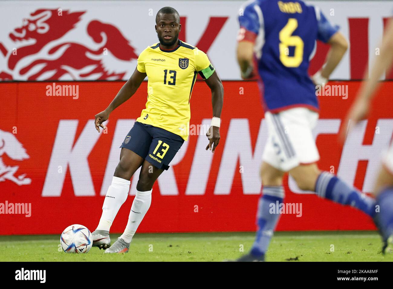 DUSSELDORF - (lr) Enner Valencia of Ecuador, Wataru Endo of Japan ...