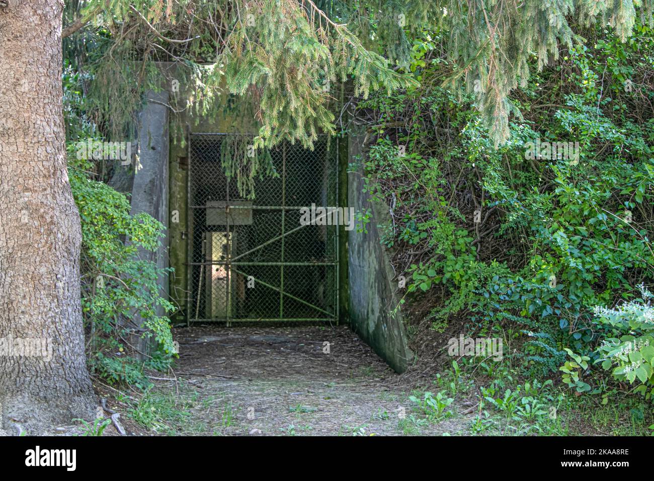 USA, Maine, Portland, Peaks Island, gun emplacements, World War II ...