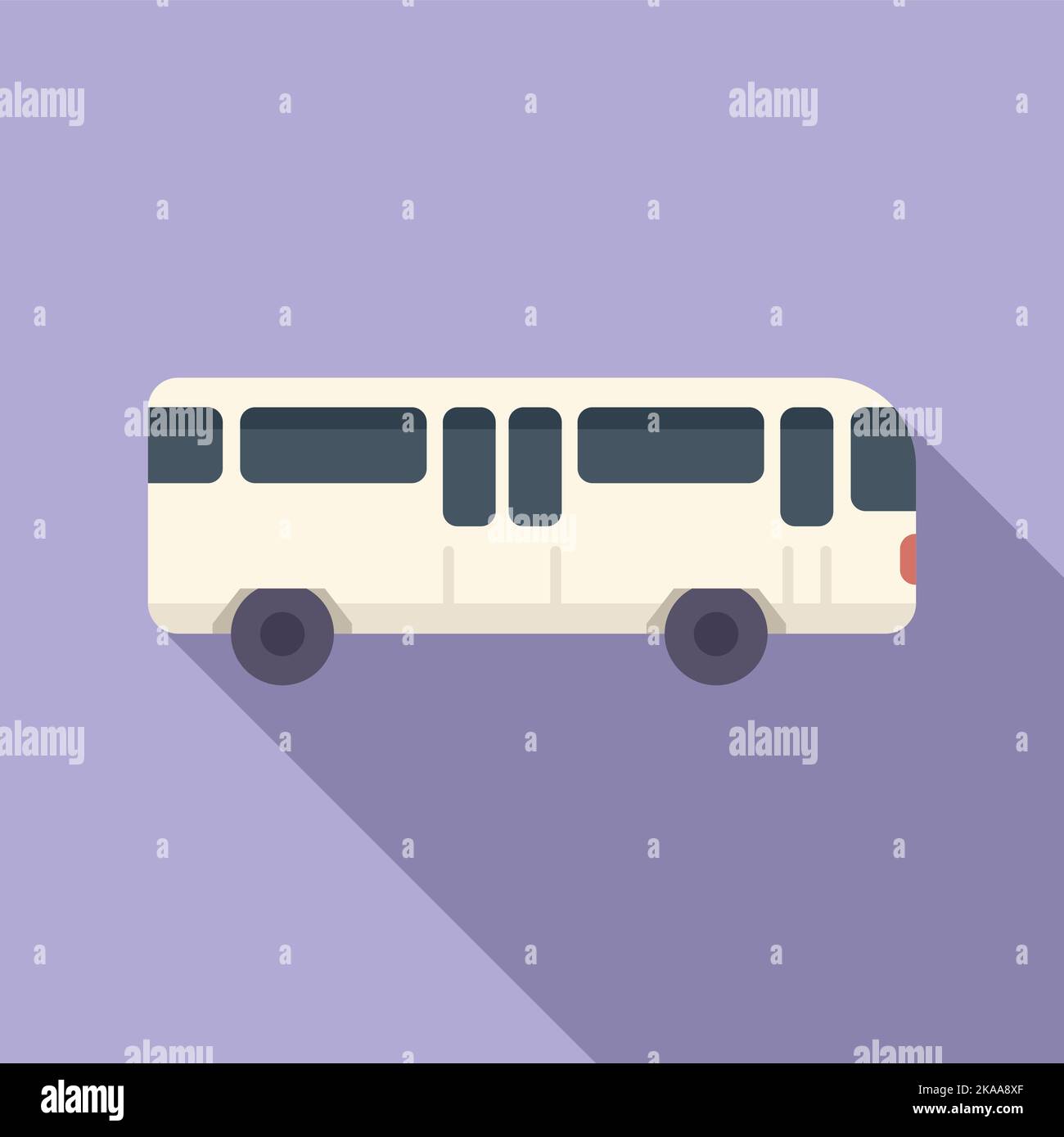 Airport bus icon flat vector. Ground support. Cargo aviation Stock ...