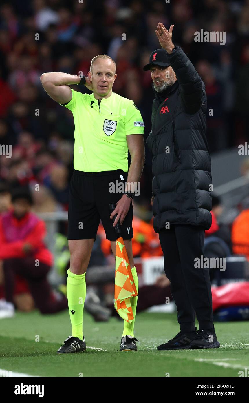 Liverpool, England, 1st November 2022. Jurgen Klopp manager of ...