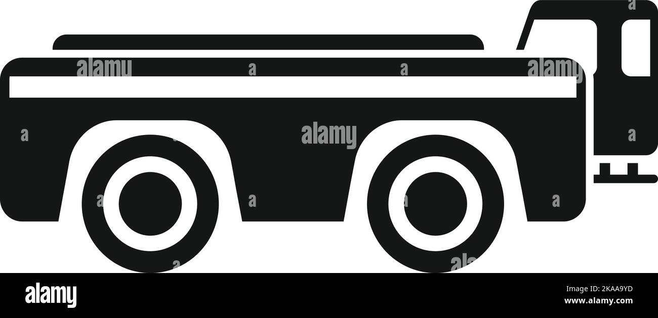 Big cargo truck icon simple vector. Airport support. Carrier boarding ...