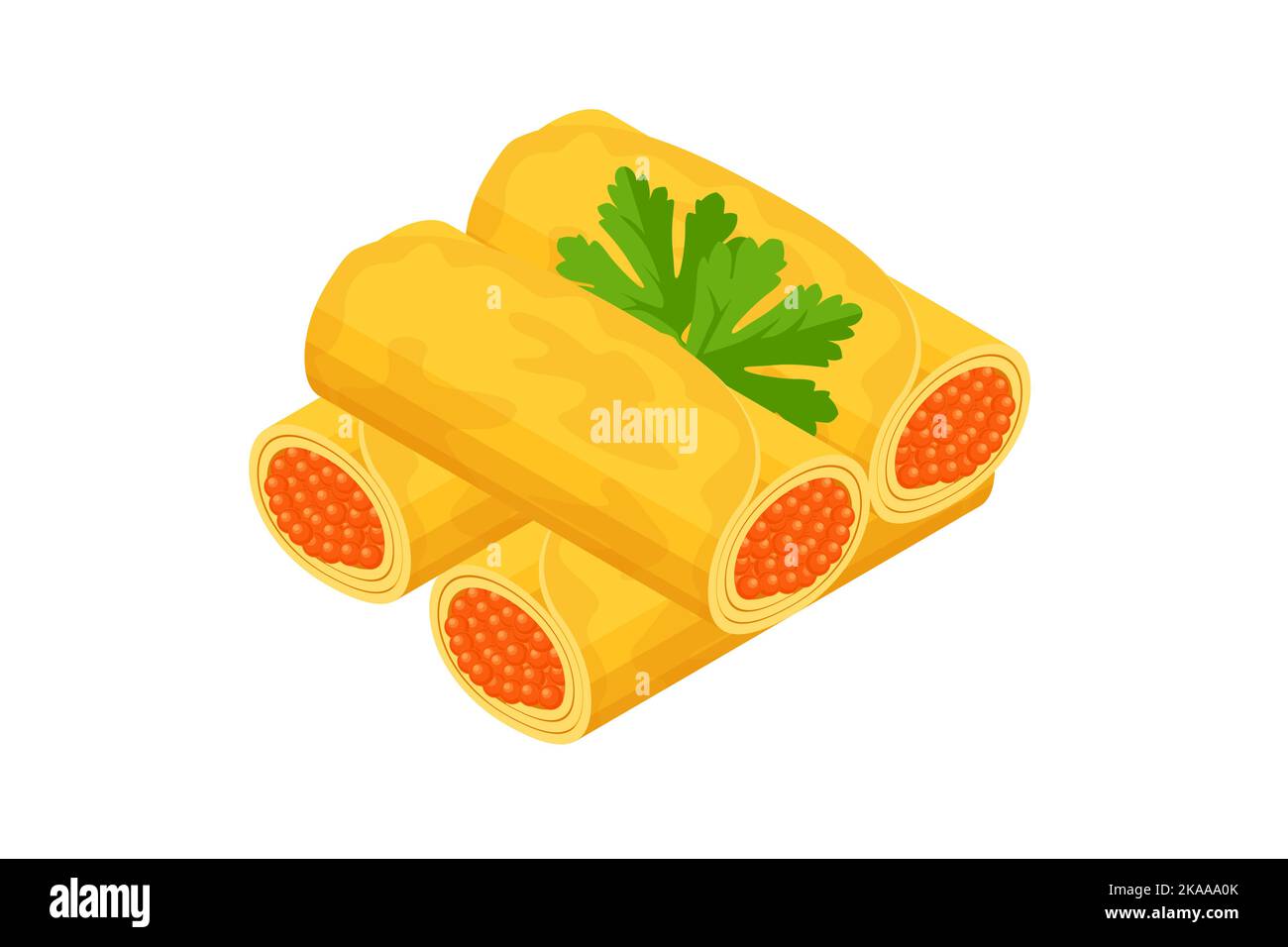 Blini salmon caviar Stock Vector Images - Alamy