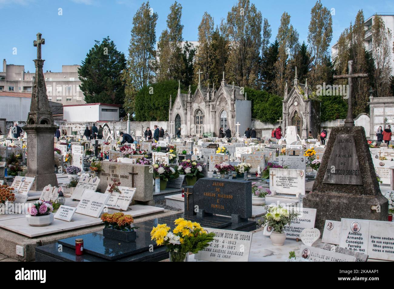Porto, Portugal - 1 Nov 2022, View of the Lordello do Ouro Cemetery in ...