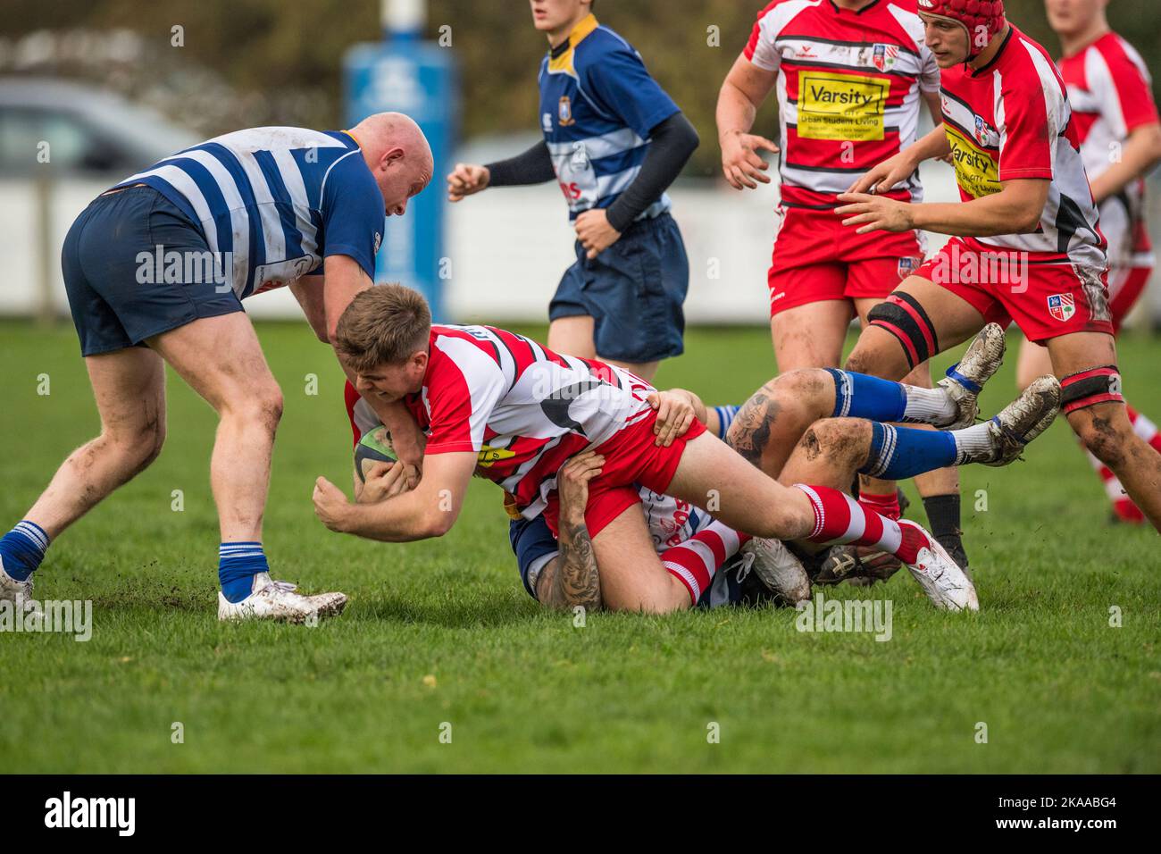 English amateur Rugby Union players playing in a league game Stock ...