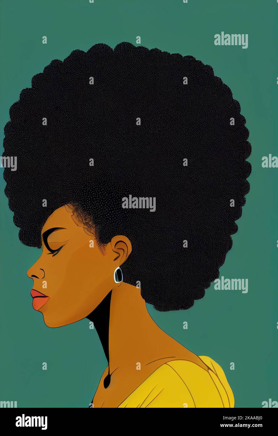 The face of a young strong African woman. Concept of fighting for ...