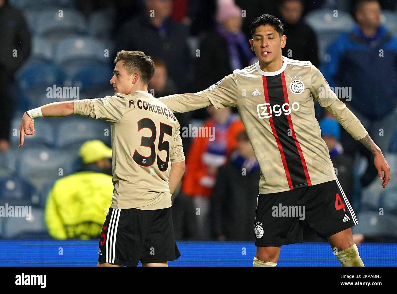 Rangers team group during the uefa champions league hi-res stock ...
