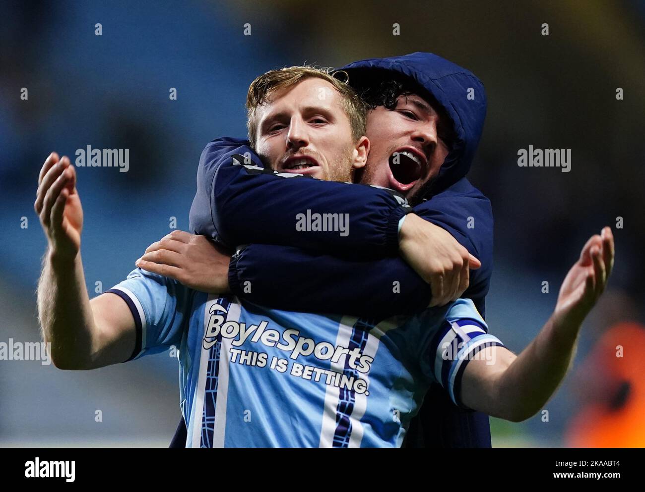 Coventry City's Jamie Allen and Callum O’Hare celebrate at full time ...
