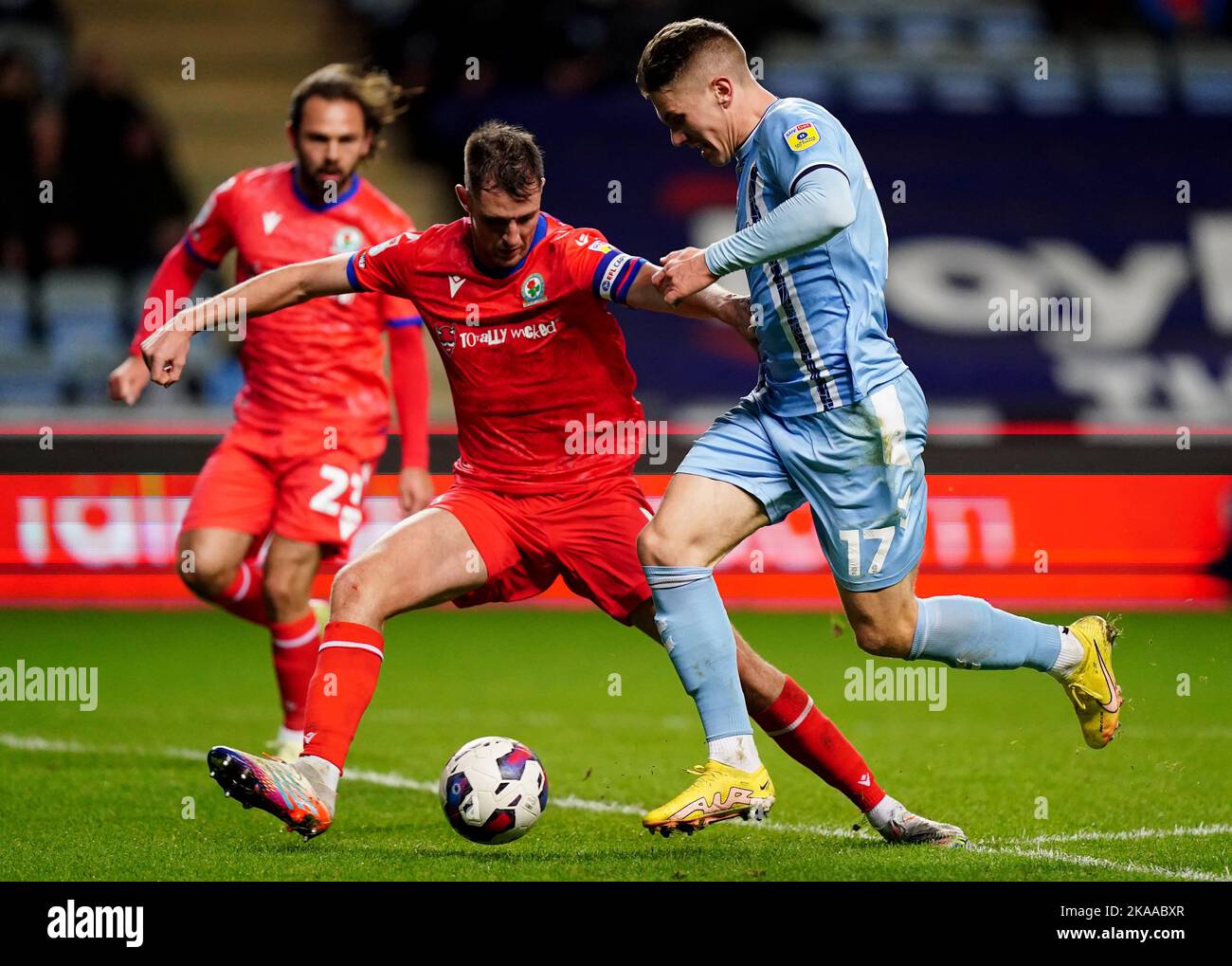 Coventry City's Viktor Gyokeres battles with Blackburn Rovers' Dominic ...