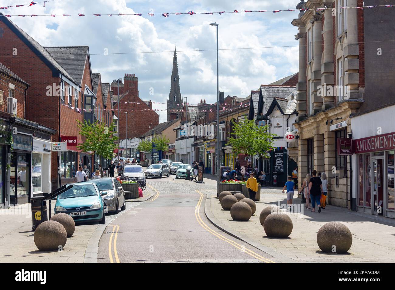 St marys church from spire high street rushden northamptonshire hi-res ...