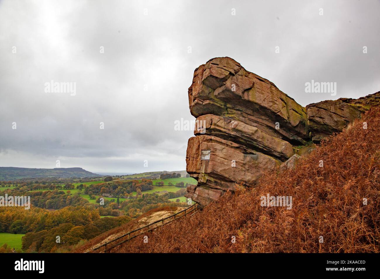 The Hanging Stone in the Cheshire countryside at Danebridge Cheshire ...