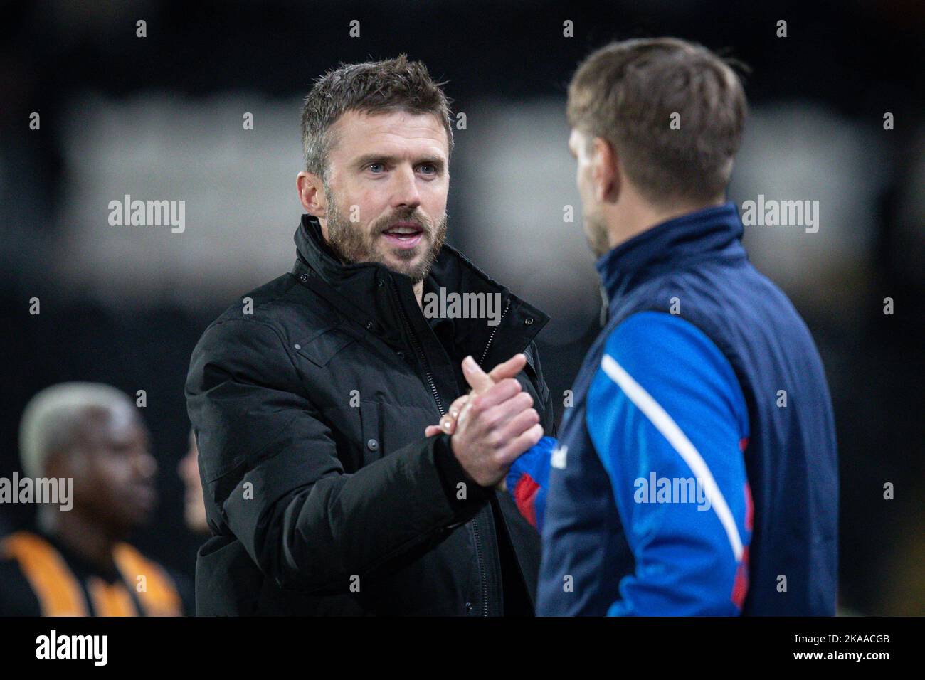 Michael Carrick manager of Middlesbrough celebrates the win with his ...