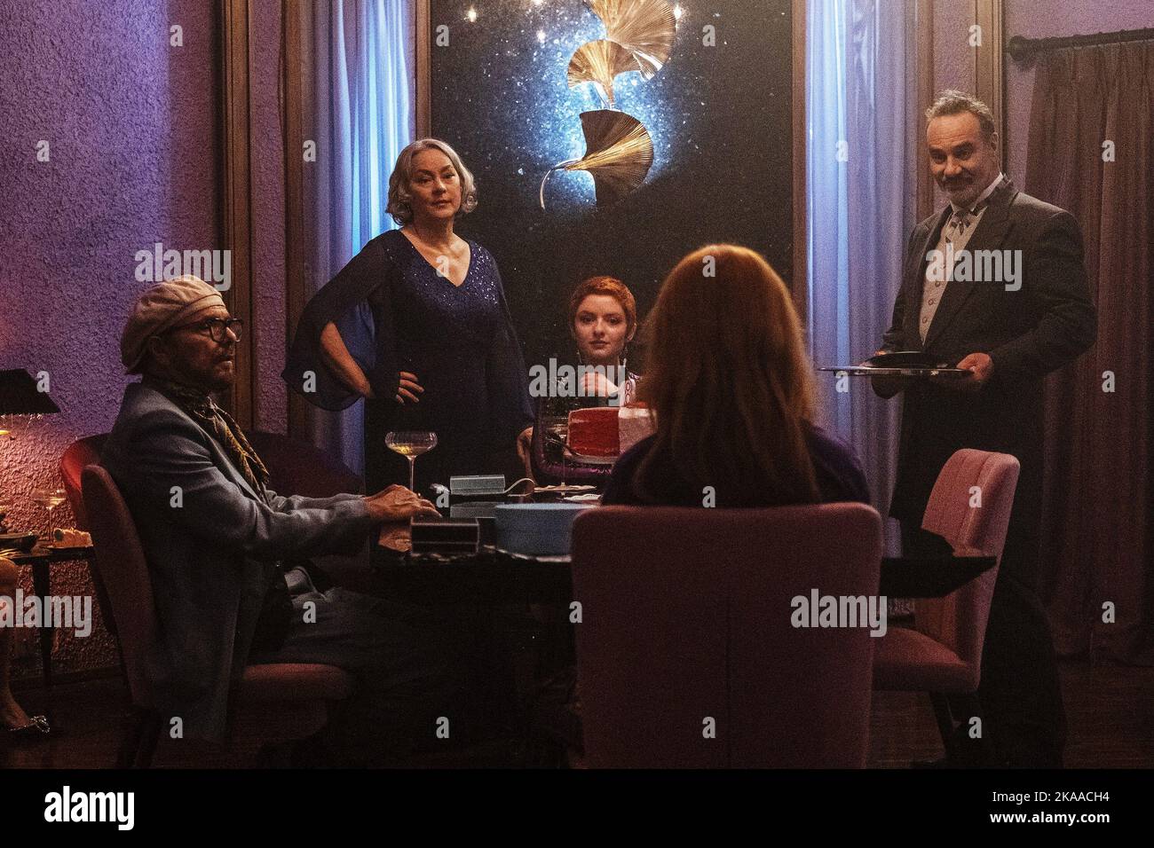 CHUCKY, from left facing camera: Joe Pantoliano, Meg Tilly, Lachlan ...