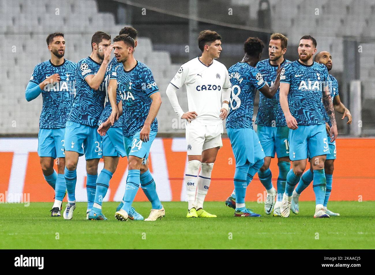 Tottenham Hotspur's Clement Lenglet celebrates scoring their side's ...