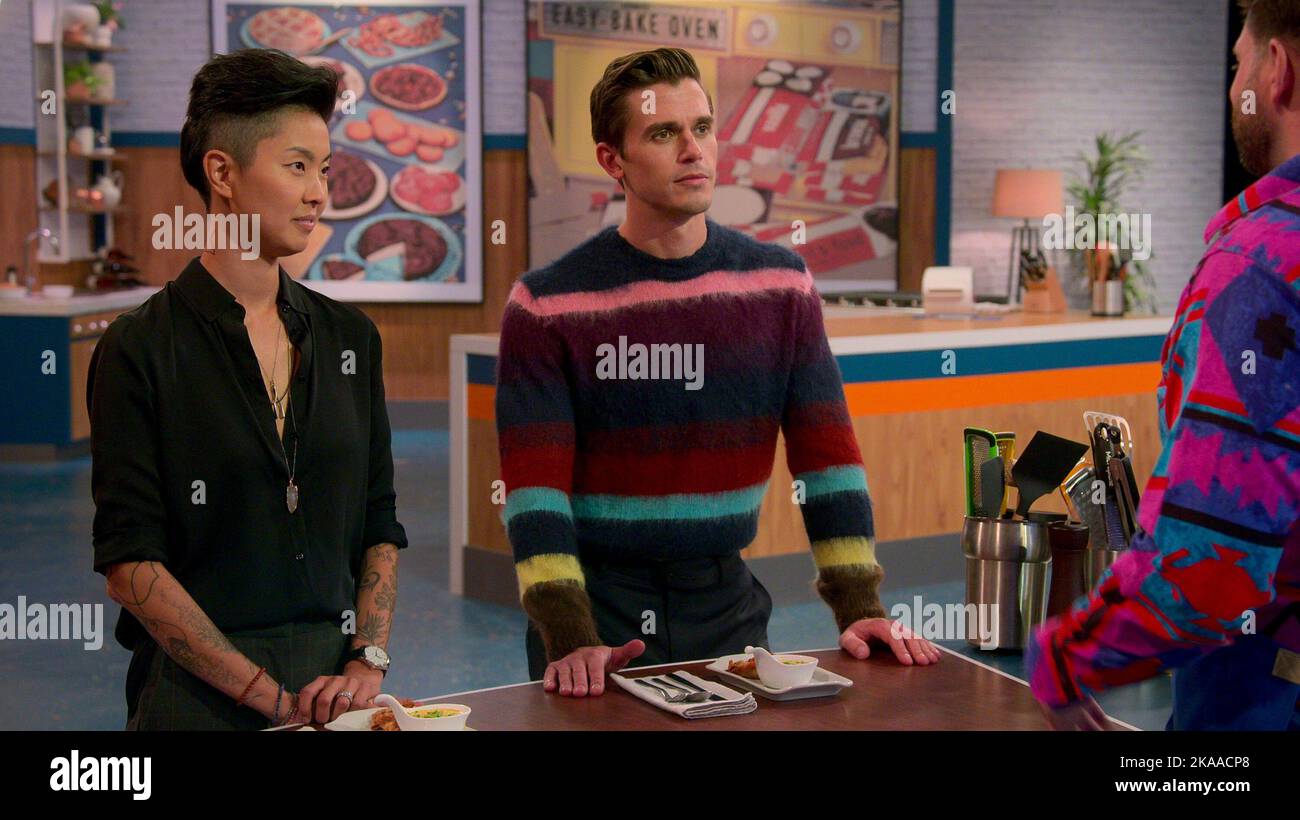 EASY-BAKE BATTLE, from left: guest judge Kristen Kish, host Antoni Porowski, (Season 1, ep. 101 ...