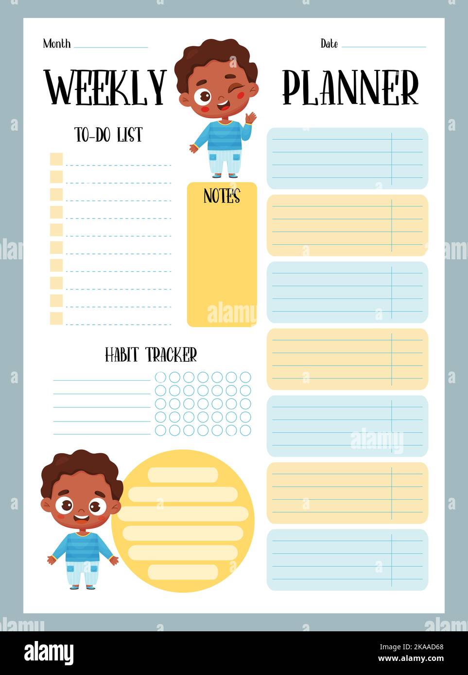 Weekly planner. Organizer, to-do list, notes and habit tracker with ...