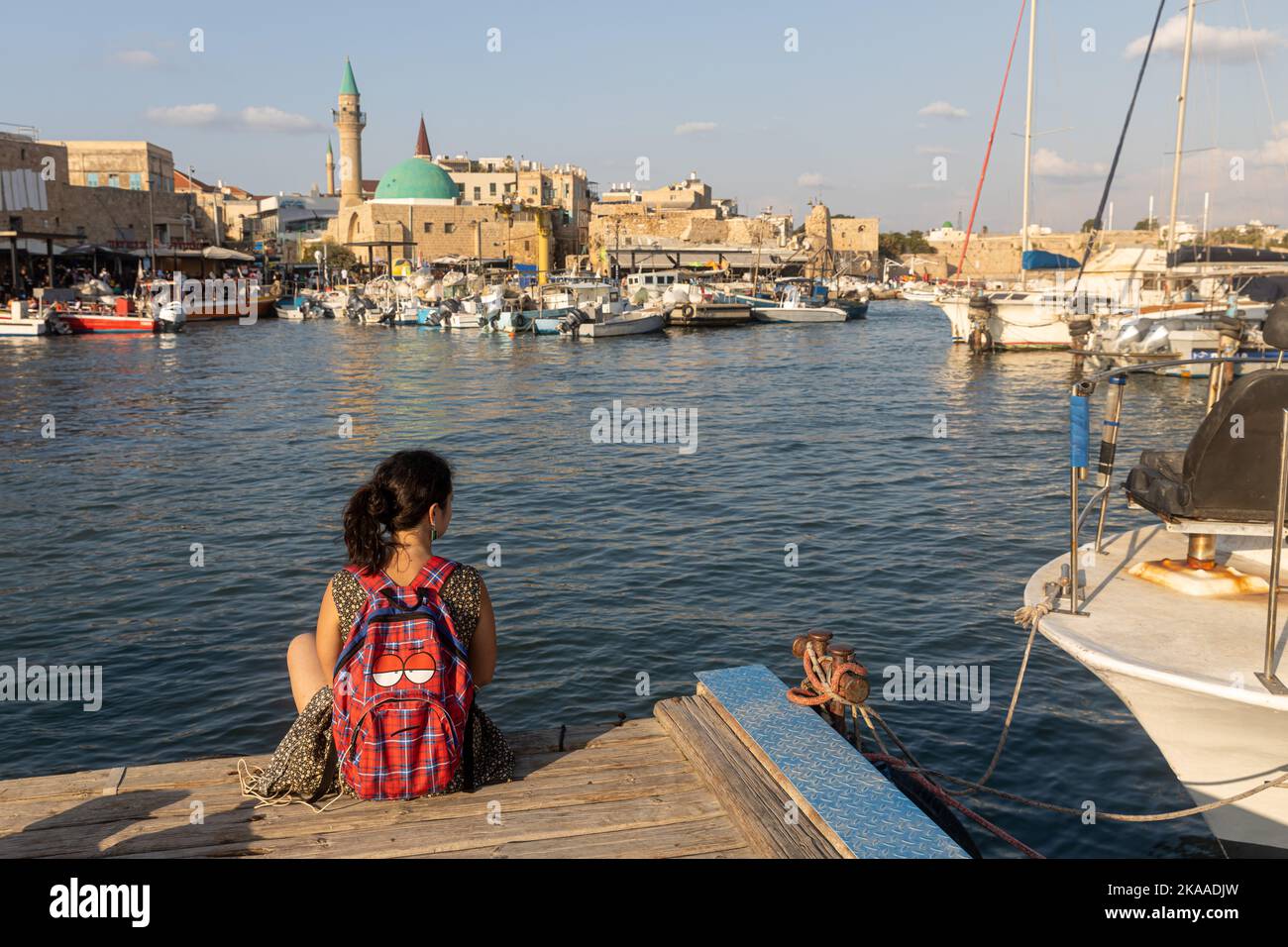Acre, Israel - November 01, 2022, Colorful view from mediterranean sea ...