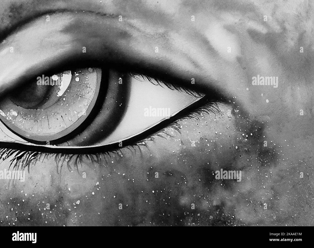 Eyelash watercolor hi-res stock photography and images - Alamy