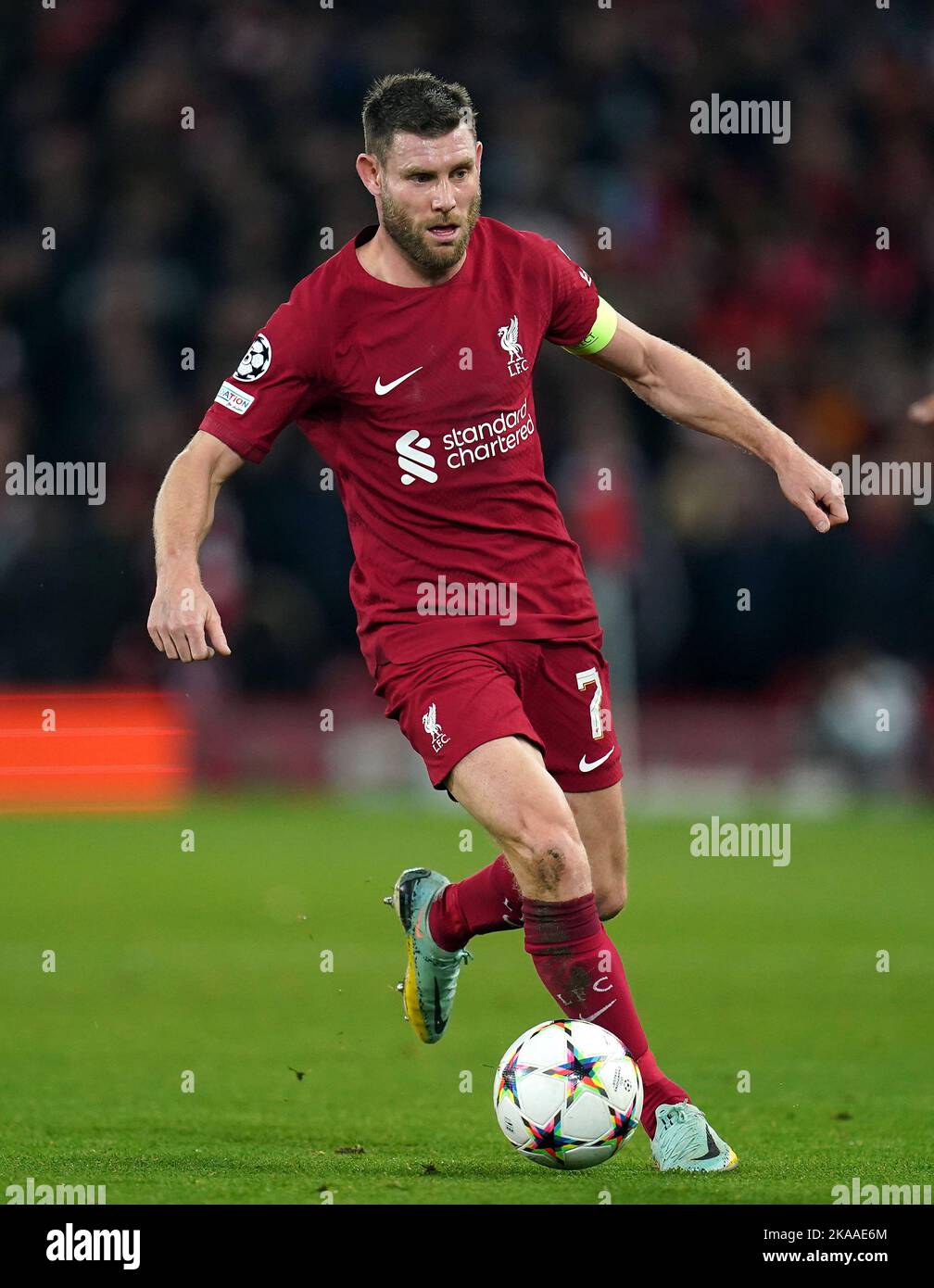 Liverpool's James Milner during the UEFA Champions League Group A match ...