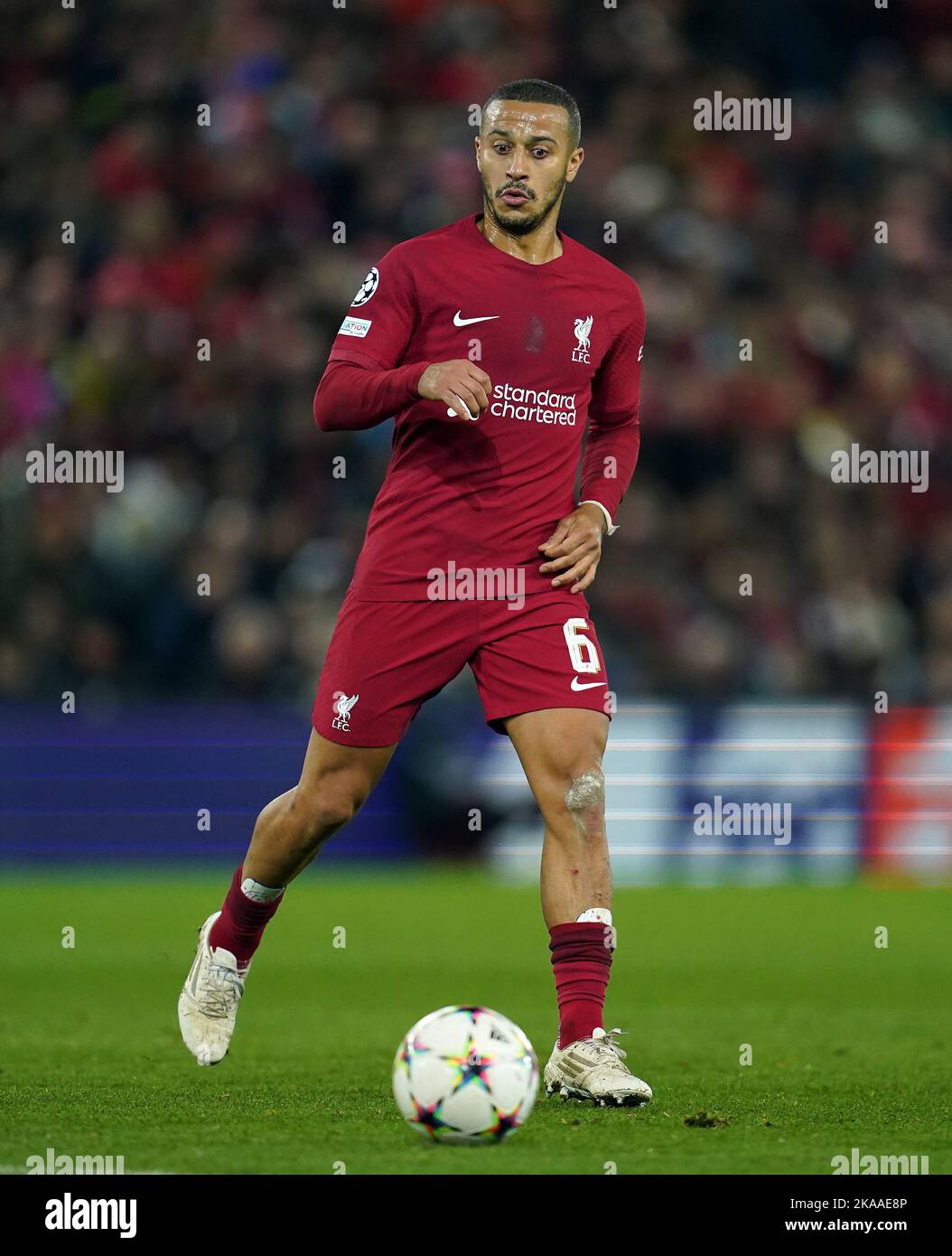 Liverpool's Thiago Alcantara during the UEFA Champions League Group A ...
