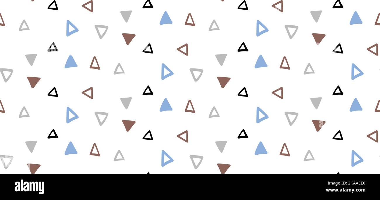 Cute triangles texture, children cloth print, vector quality Stock ...