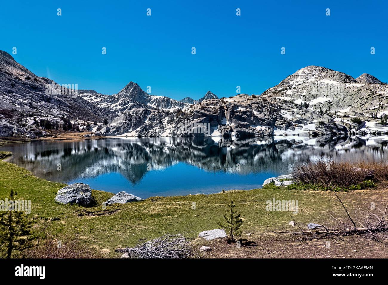 Mt. Goddard reflection, Wanda Lake, Evolution Basin, Kings Canyon ... Mt. Goddard reflection, Wanda Lake, Evolution Basin, Kings Canyon ...
