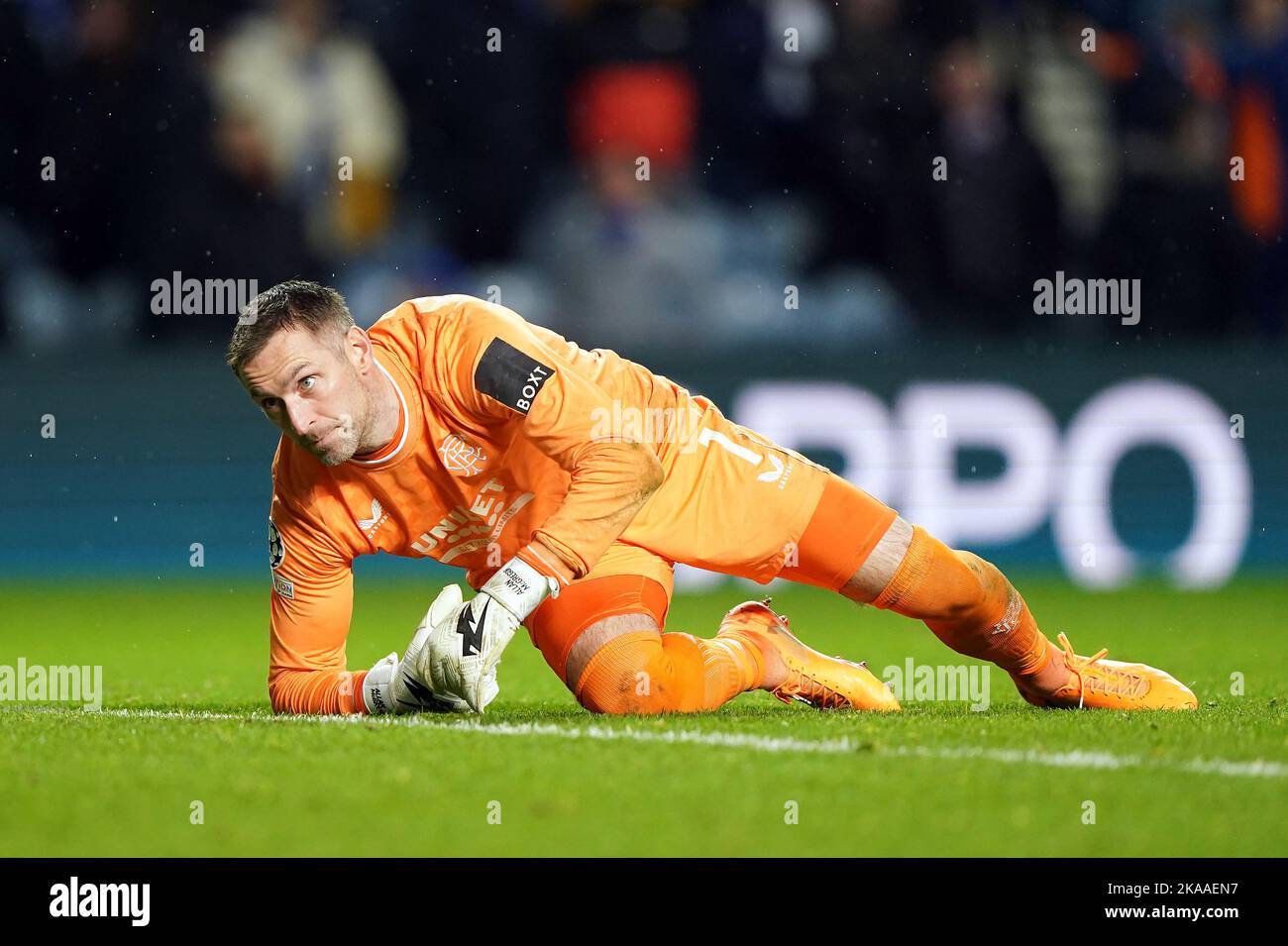 Rangers goalkeeper Allan McGregor reacts after Ajax's Fernandes ...