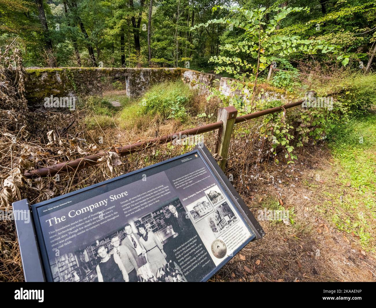 The Company Store ruins in Historic Nuttallburg coal processing area in ...