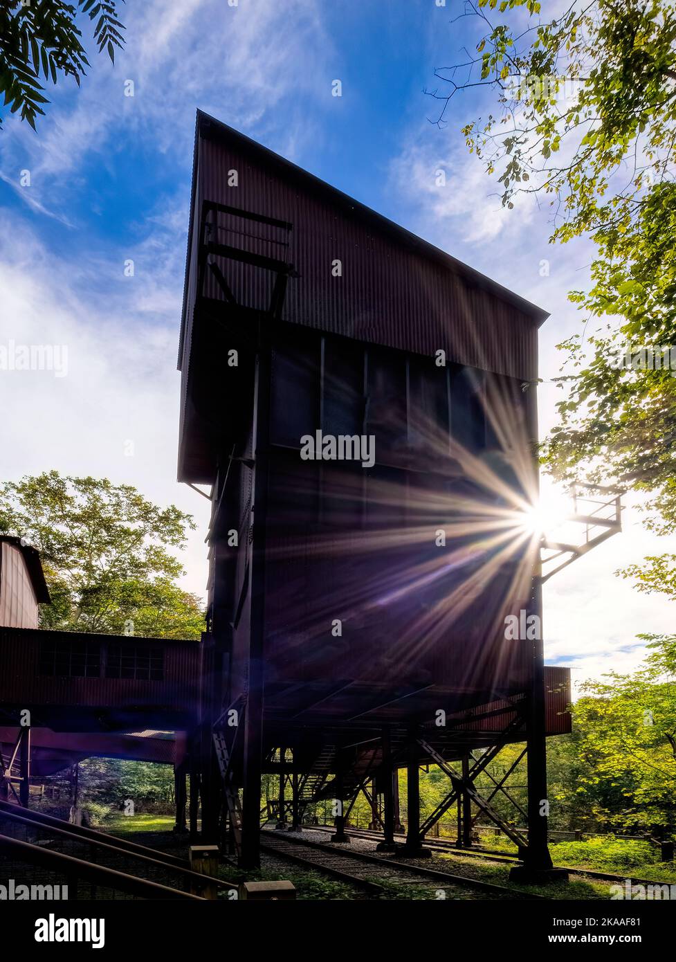 Tripple coal processing unit in historic Nuttallburg in the New River ...