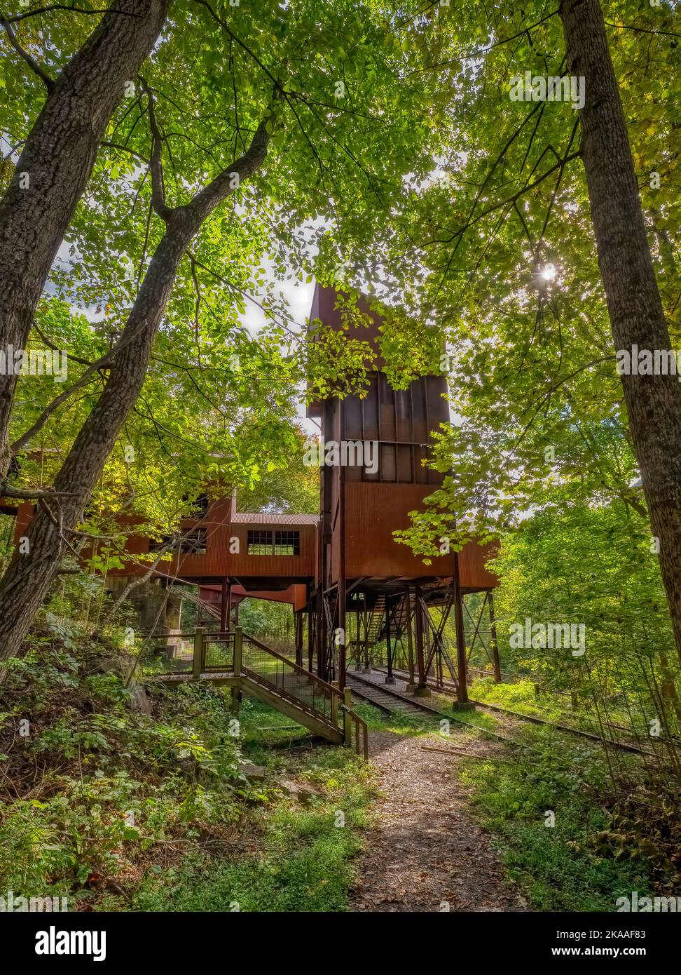 Tripple coal processing unit in historic Nuttallburg in the New River ...