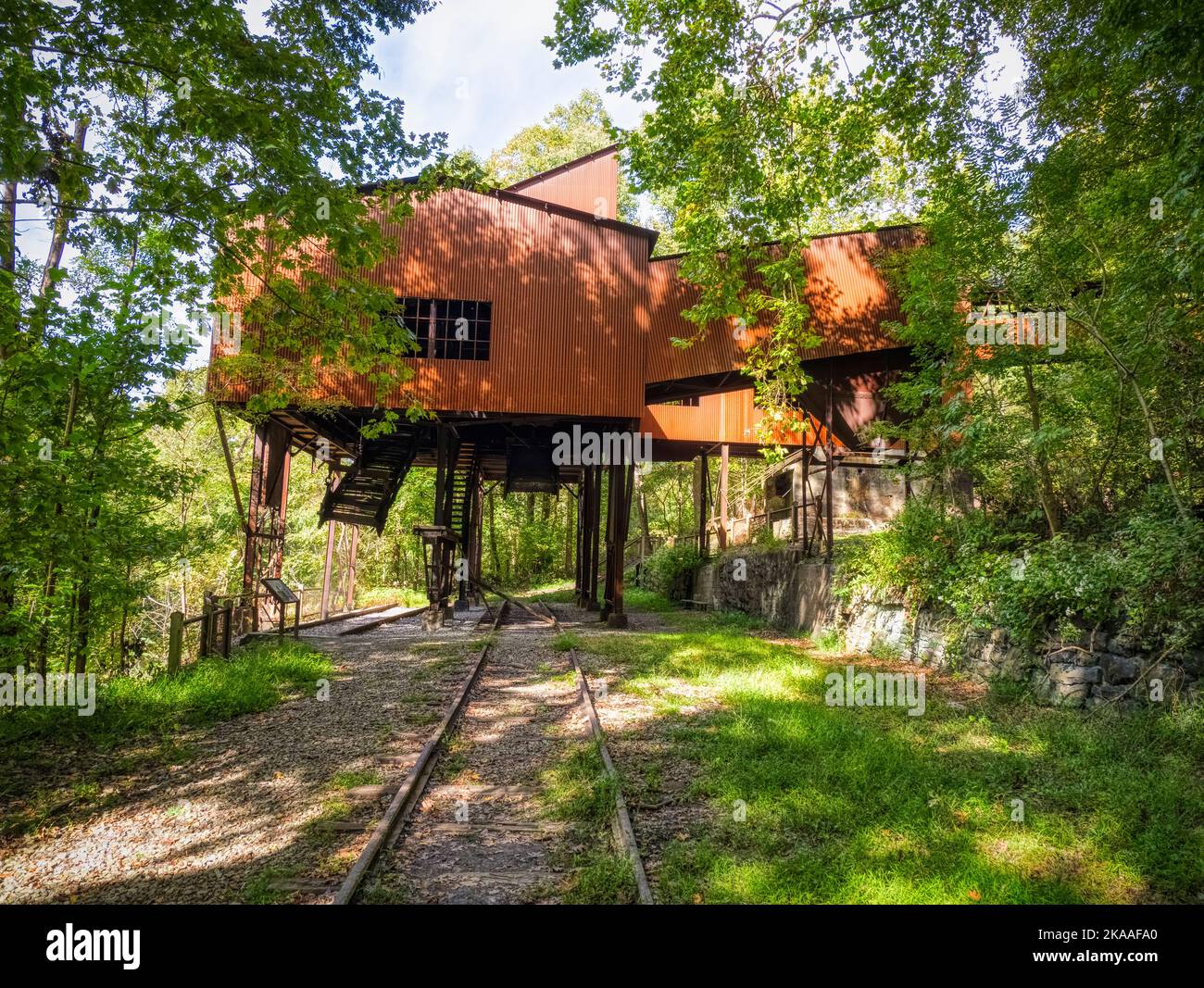 Tripple coal processing unit in historic Nuttallburg in the New River ...