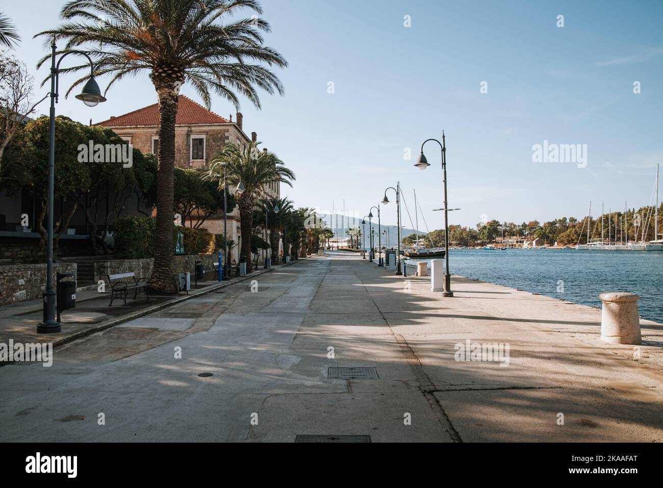 Hvar, Croatia - October 29, 2022: an ancient town streets with a rich ...