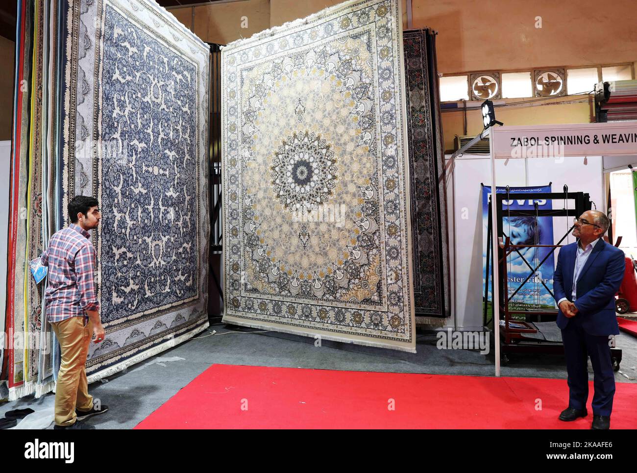 Baghdad, Iraq. 1st Nov, 2022. Iranian carpets are displayed during the ...
