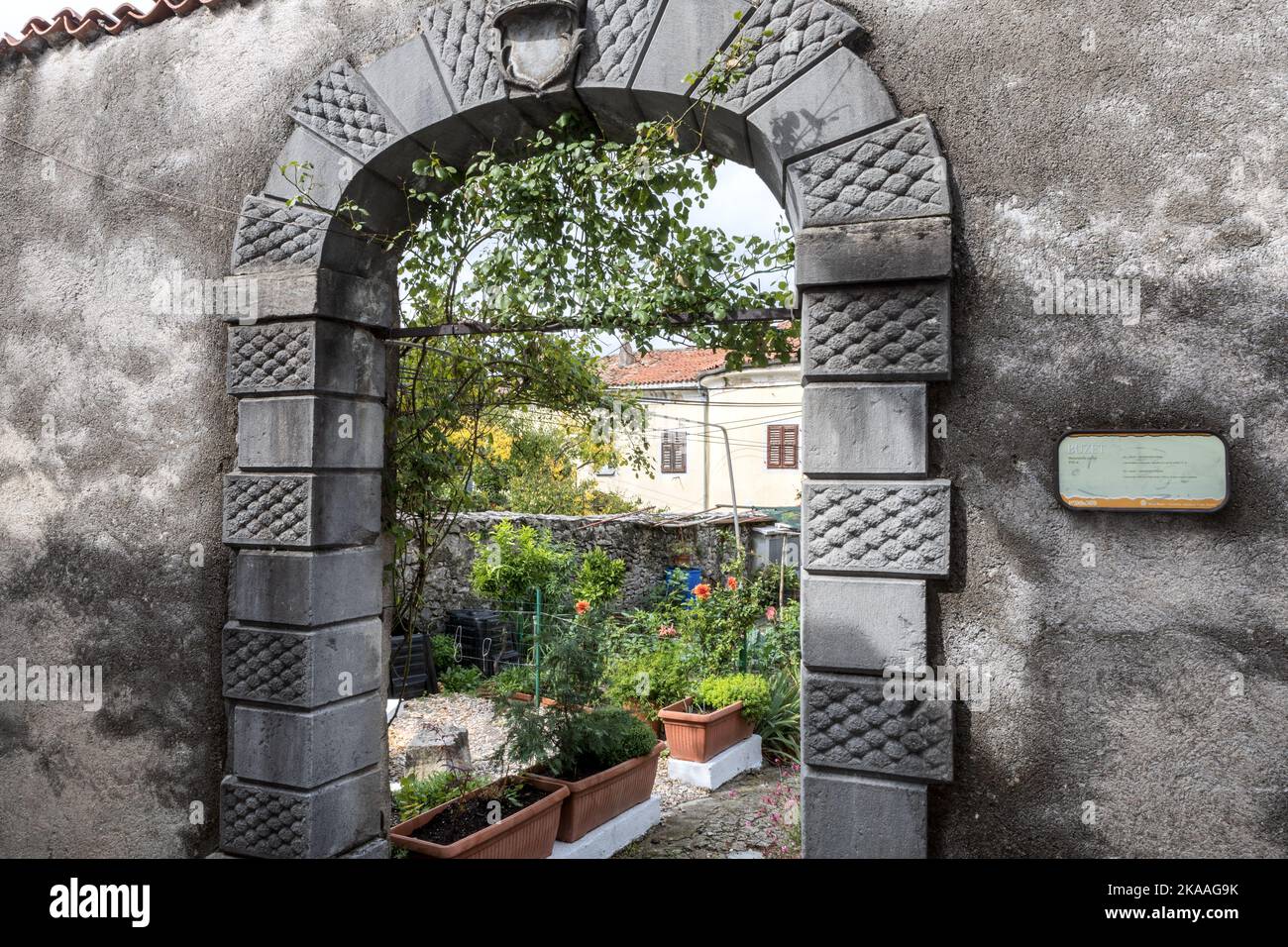 Manneristic Portal, Buzet, Croatia Stock Photo - Alamy