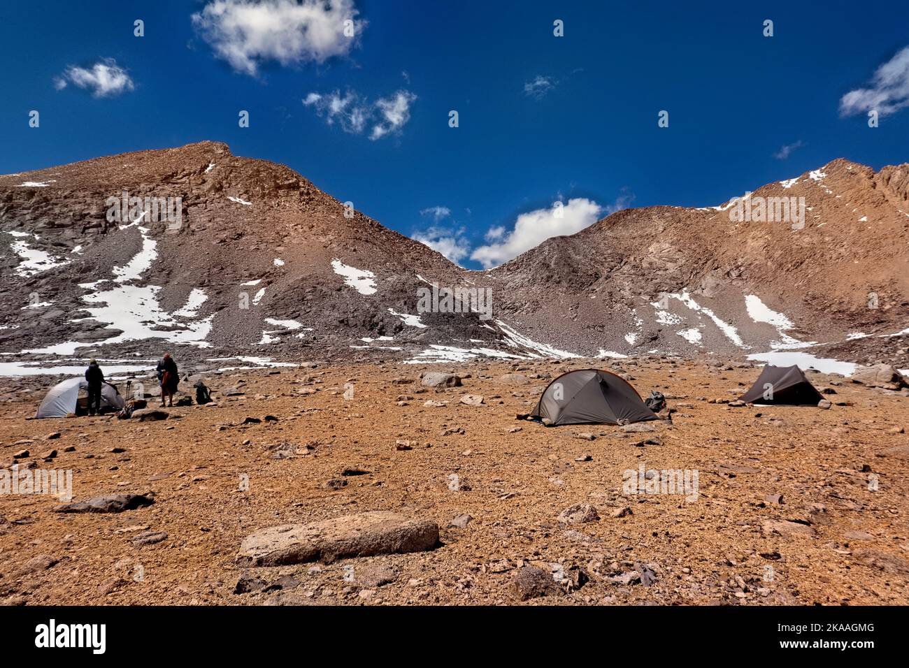 High camp below Mather Pass, Kings Canyon National Park, Pacific Crest ...