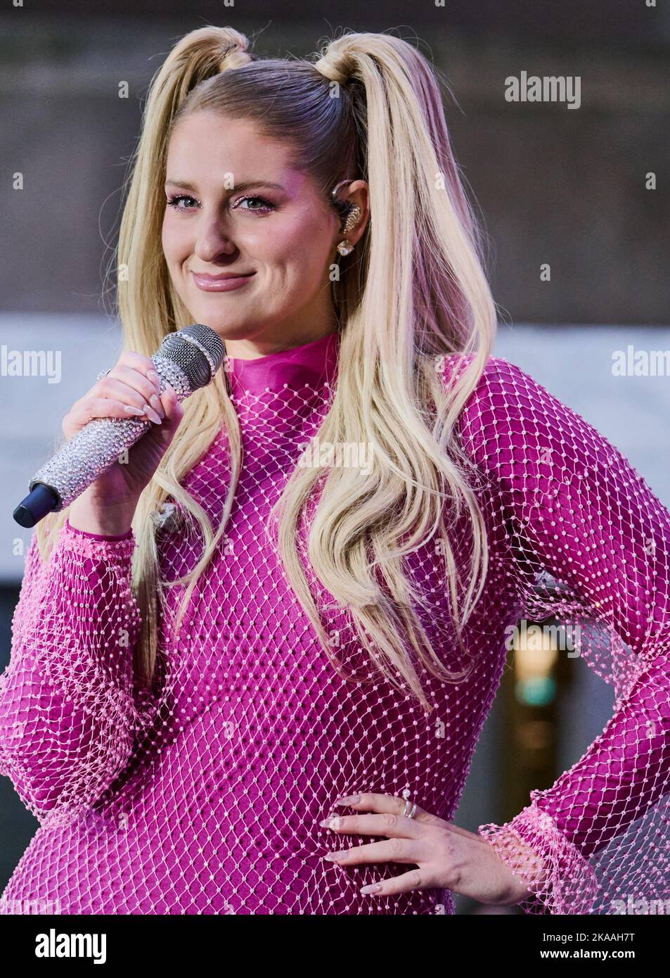 NEW YORK, NY, USA - OCTOBER 21, 2022: Meghan Trainor Performs on NBC's ...