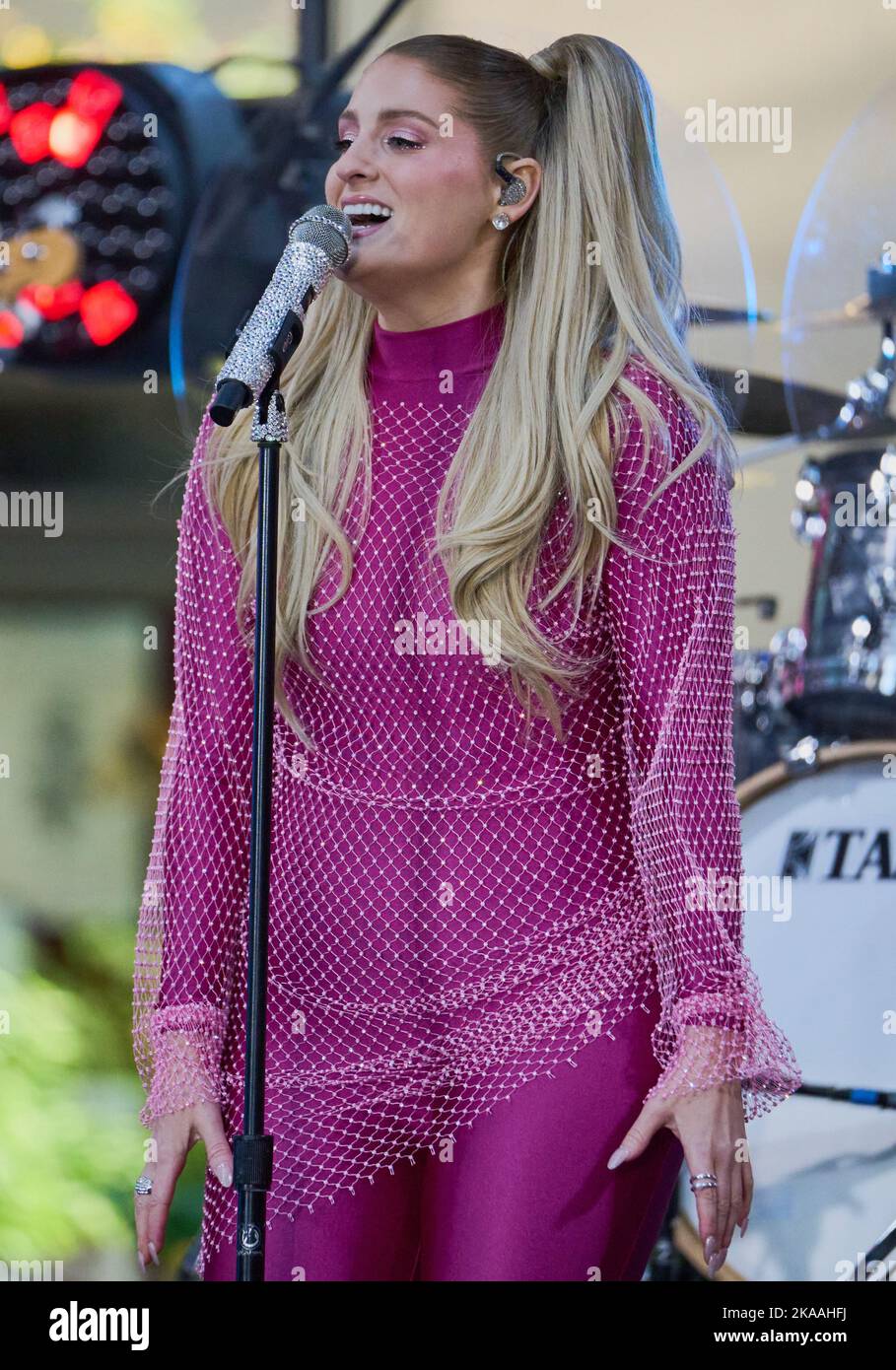 NEW YORK, NY, USA - OCTOBER 21, 2022: Meghan Trainor Performs on NBC's ...